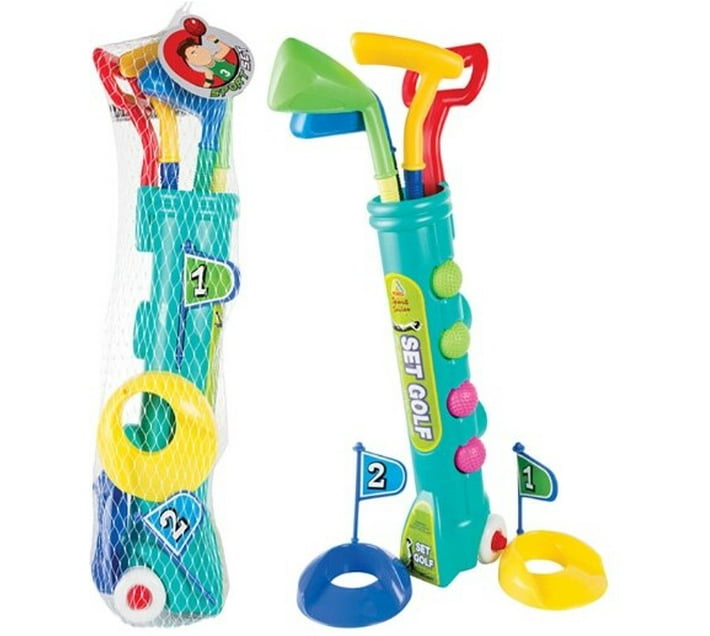 Put 8-Piece Kids’ Plastic Golf Set with Holder Bag & 2 Practice Holes ...