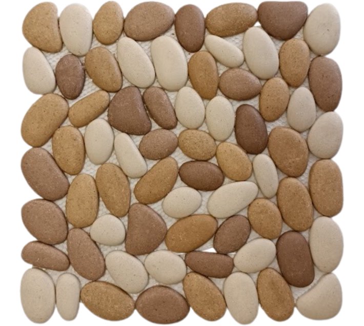 Earthstone Resin Mosaic - Berg River Pebble (per sheet) Rustic Modern ...