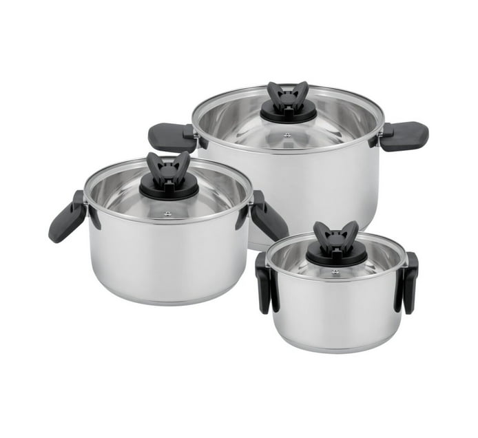 Bennett Read 6 PIECE Stackmaster Stainless Steel Cookware Set | Makro