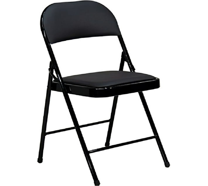 Smte Folding Chair Metal Folding Chair Black 1 Pre Assembled Makro
