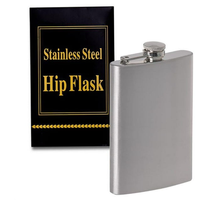 Someone’s in a Makro Hip Flask Stainless Steel – 240ml Mood