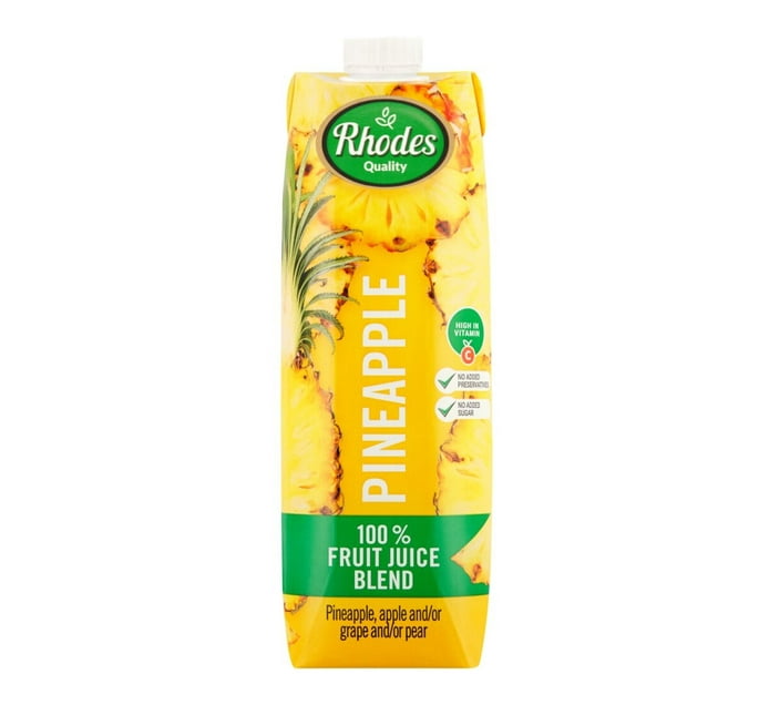 Rhodes Rhodes Fruit Juice 100% 1lt, Pineapple Pineapple (1lt | Makro