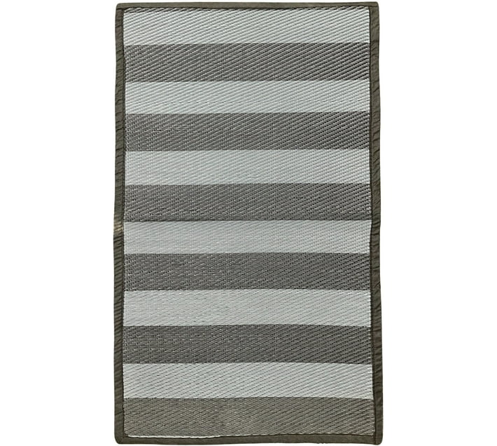 Rug It Up Black & Dark Grey Polypropylene Runner (100 cm, X 60 cm ...