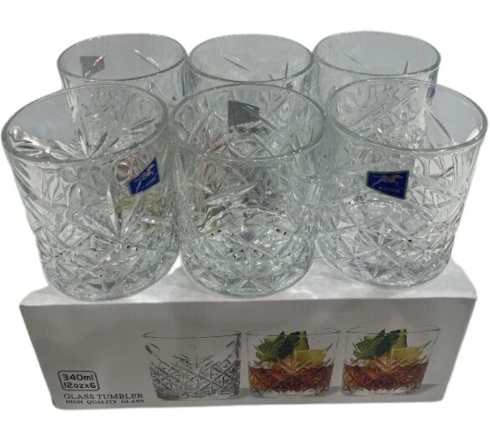 Kitchen World (Pack of 6) sd850-4 Shot Glass Set (320 ml, Glass, Clear ...