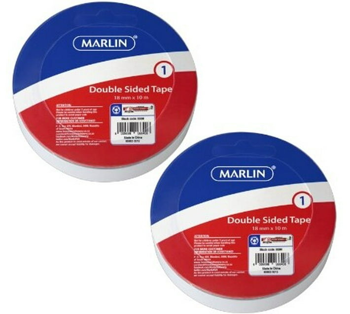Marlin Double sided tape 18mm x 10m 2 x Units Adhesive (2 units) | Makro