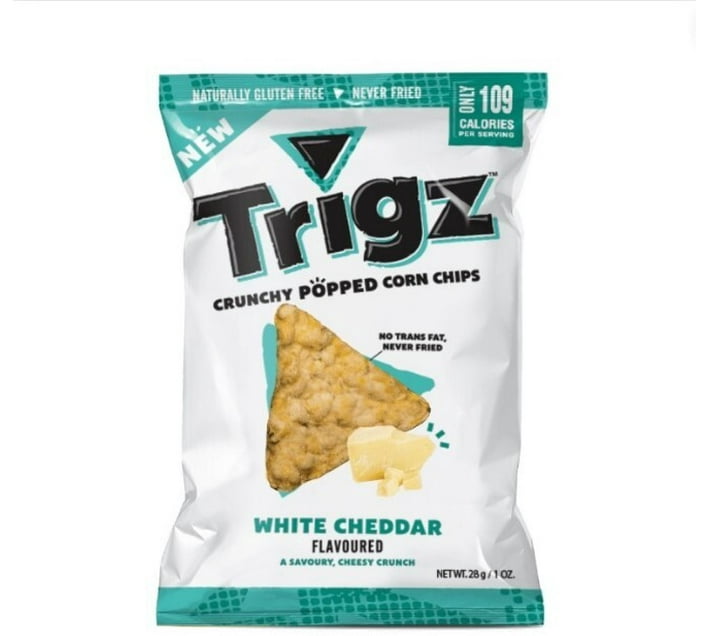 trigz Crunchy Popped Corn Chips White Cheddar 16X85g Chips (16 x 80 g ...