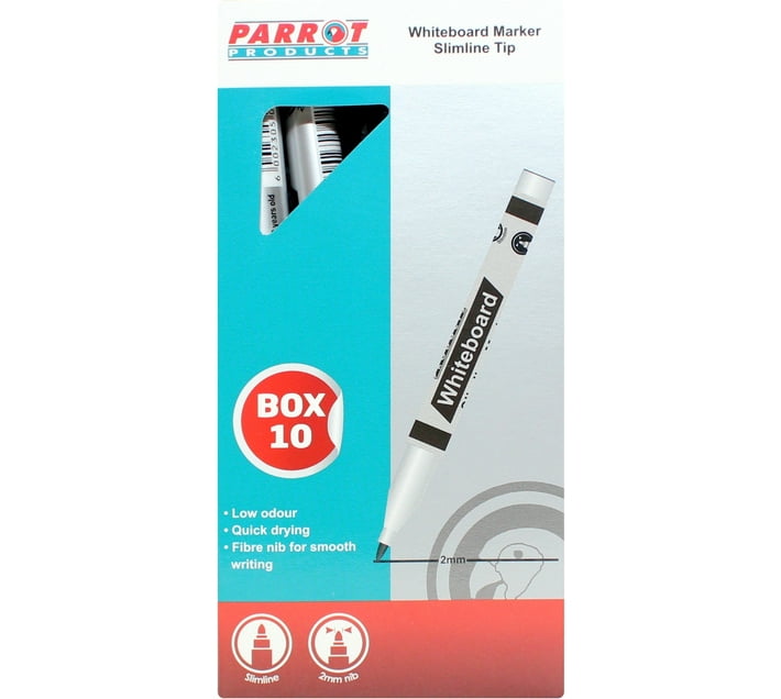 Buy Parrot Products Whiteboard Markers (10 Markers - Slimline Tip ...
