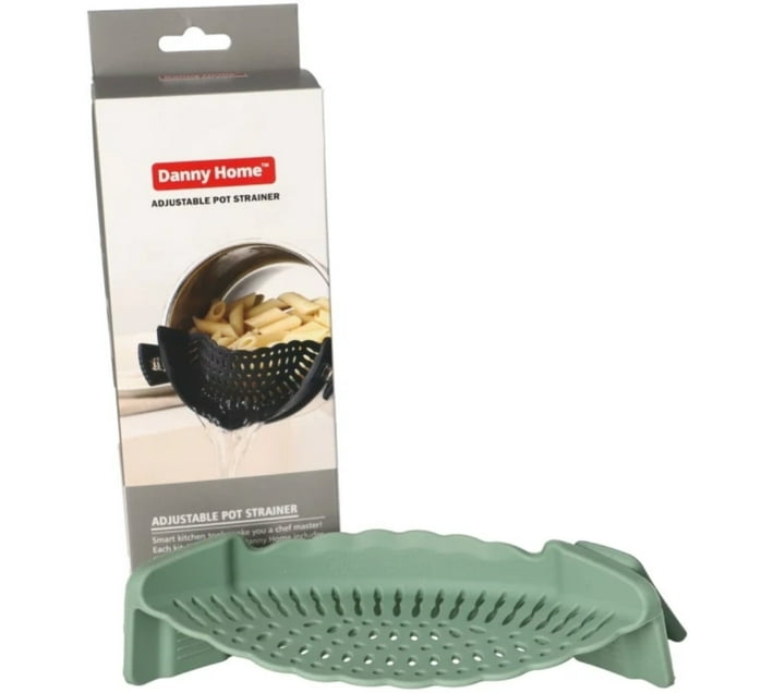 danny home DH3550 Silicone Adjustable Pot 21.8cm Plastic Strainer ...
