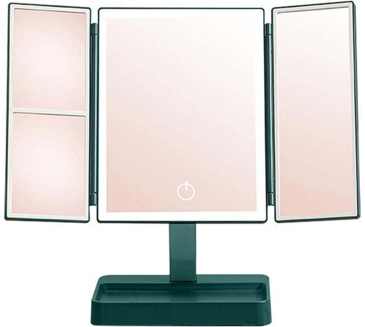 Vitaease Tri-Fold LED Lighted Makeup Mirror for Travel & Home Use ...