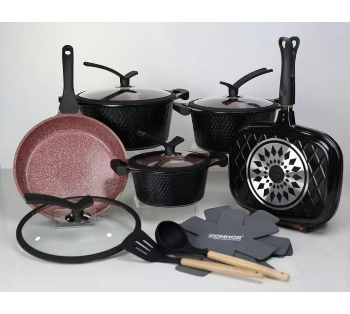 N/A 1 Non-Stick Coated Stainless Steel, Cast Iron, Plastic Cookware Set ...
