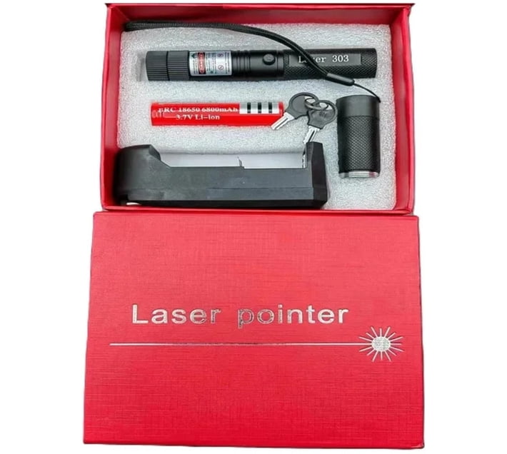 High powered laser pointer Effecient Green Laser Beam (12 nm, Green ...
