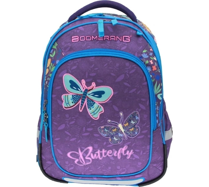 Boomerang Medium Othopaedic Backpack Butterfly School Bag (Multicolour ...