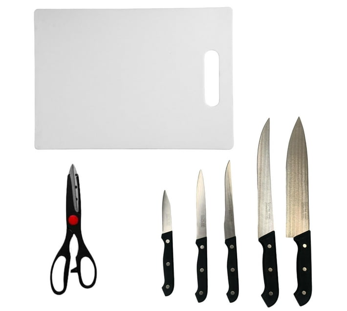 Someone’s in a Makro Scissors & Knife Chopping Board 7pc Set Regent Mood