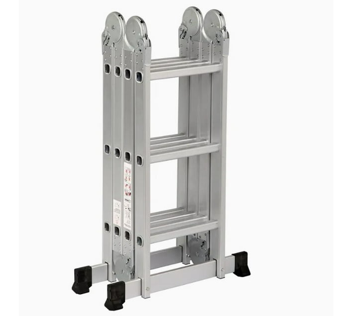 Generic Multi-Purpose Folding Ladder 4x3 12 Steps Lightweight Aluminum ...