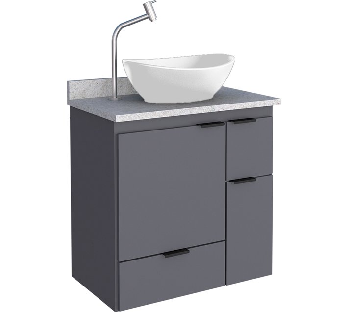 Designer Concepts Orquidea 60 Wooden Bathroom Vanity -Grey/White ...