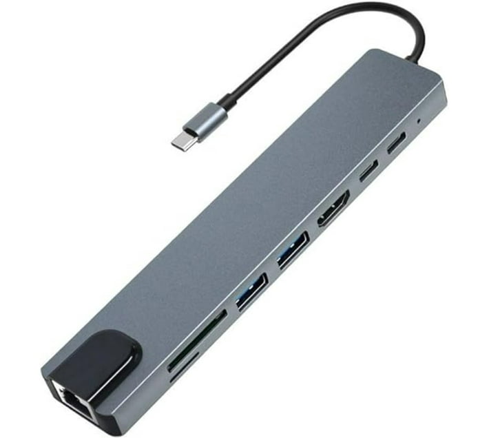 Buy genius solutions 8-in -1 Multi Port USB Hub GS-81 USB Hub (Silver ...