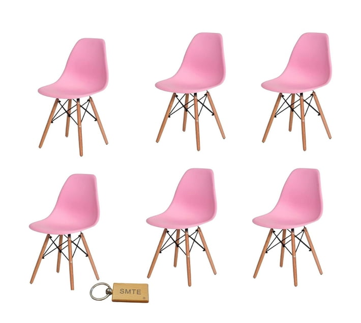 Someones In A Makro 6 X Wooden Leg Chairs Pink Smte Keyring Mood