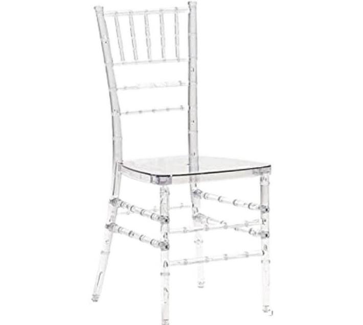 Buy Kitchen World BM004 Glass Stackable Chair (Clear, Pre-assembled) in ...