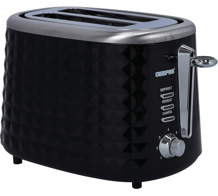 Generic Black Adjustable Temperature 2 Slice Toaster 850 W Electric Pop ...