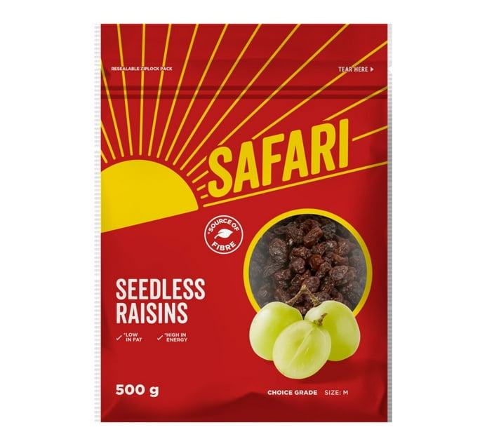 Safari Seedless Raisins (20 x 500g) | Makro