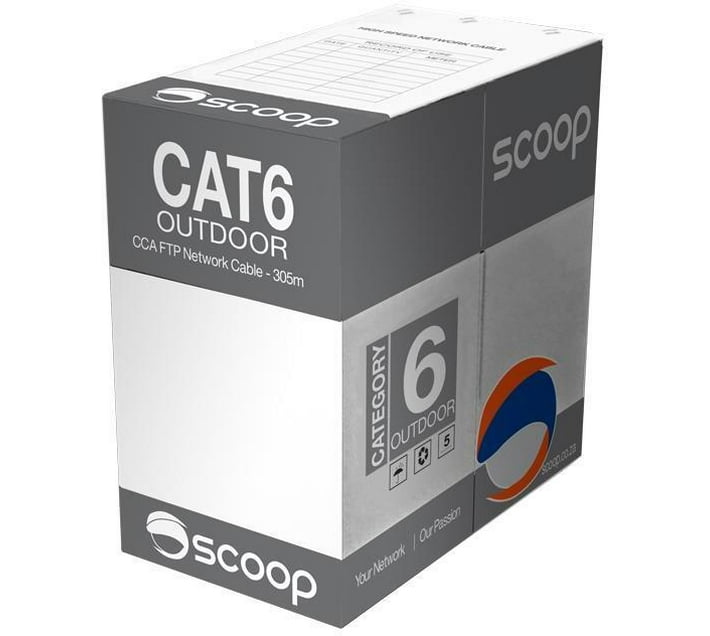 Scoop RJ-45 To RJ-45 305 m TC-6305C (Compatible with Computer, Laptop ...