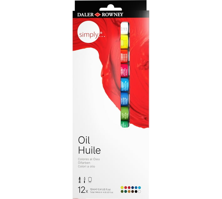 Daler-Rowney Simply Oil Paint Set 12ml (Set of 1, Multicolour) | Makro
