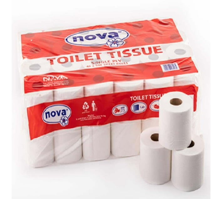 Nova 1 Ply Toilet Paper Roll (Pack of 48 x 48 Rolls) | Makro Nova 1 Ply Toilet Paper Roll (Pack of 48 x 48 Rolls) | Makro