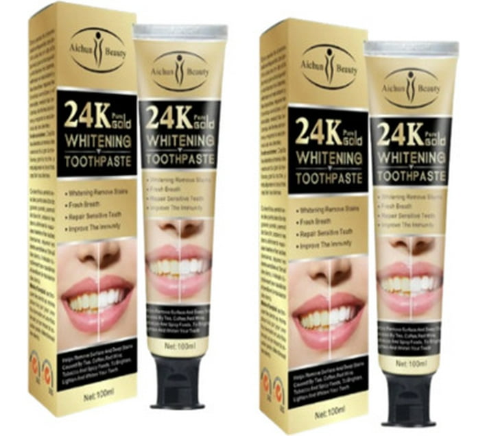 Aichun Beauty 24K Gold Toothpaste Toothpaste (120 ml, Pack of 2) | Makro