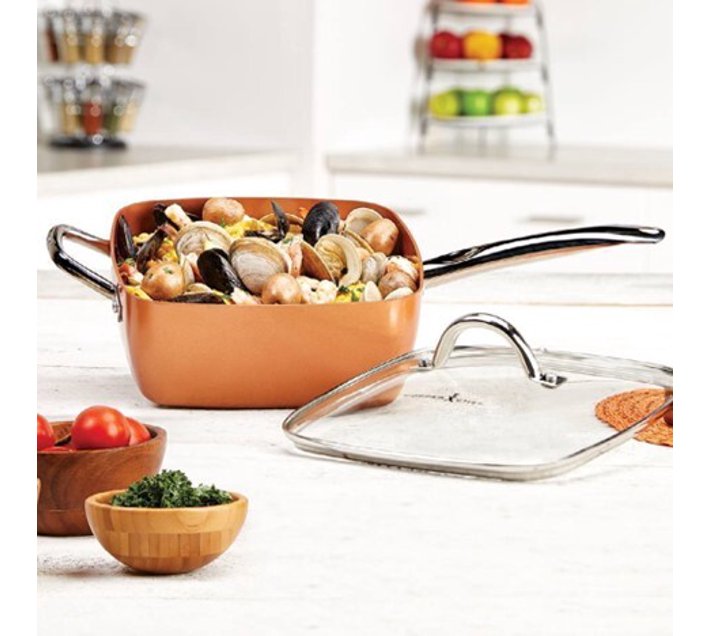 Perfect Dealz GB-R049GR Pan with Lid 7 L capacity (Stainless Steel, Non ...