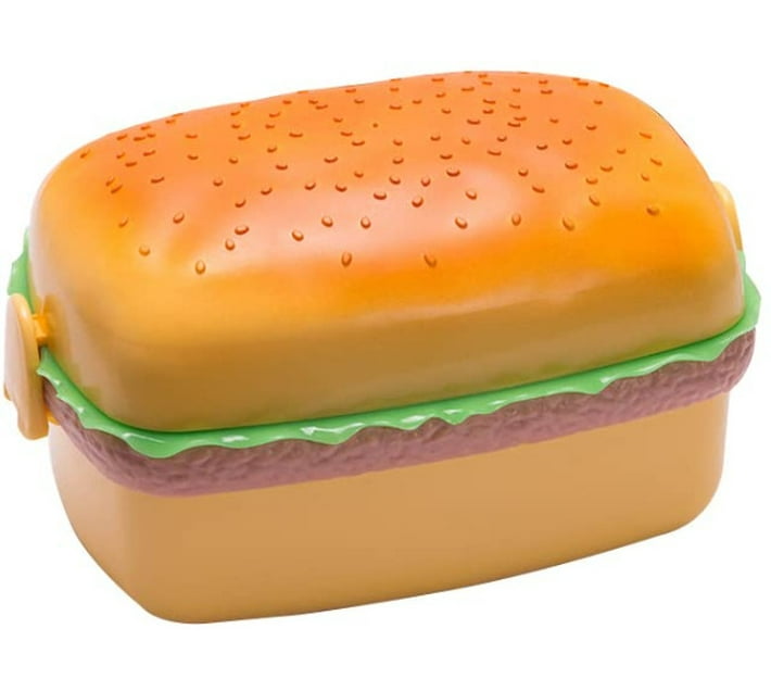 Generic Hamburger Shaped Lunch Box for Kids || Rectangular Lunch Box ...