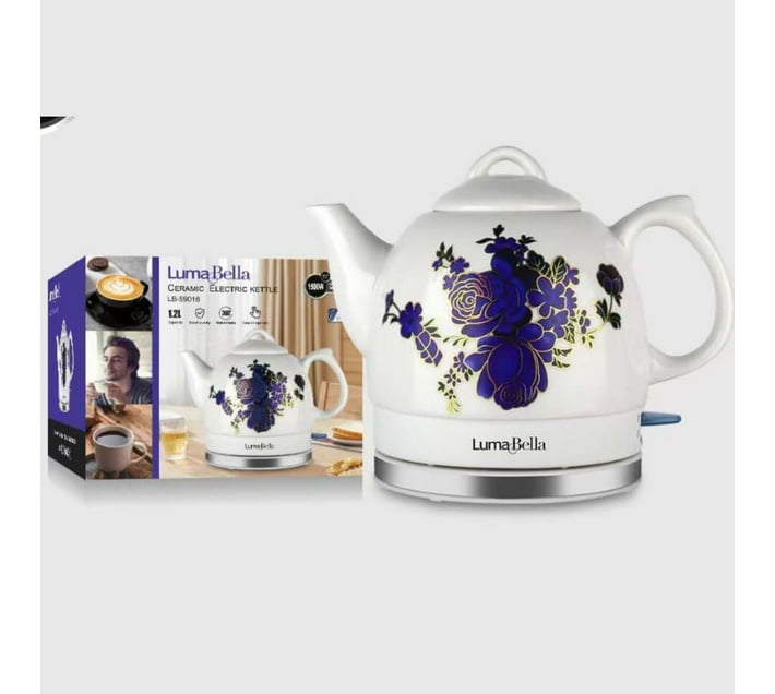 Buy Lumabella Ceramic Electric Kettle Electric Kettle (1.2 L, White) in ...