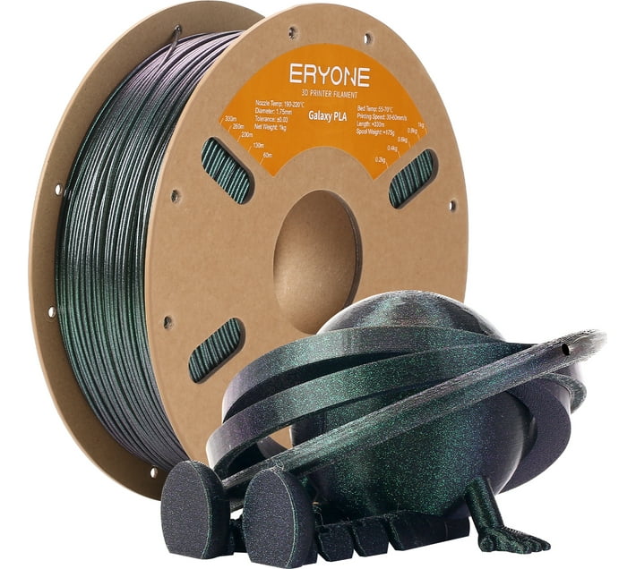 ERYONE Sparkly PLA Bipolar Nebula 3D Printer Filament (Green) | Makro