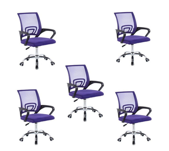 Someone’s in a Makro Artiss Office Chair Mid Back Chair - Set of 5 chairs - Purple Mood