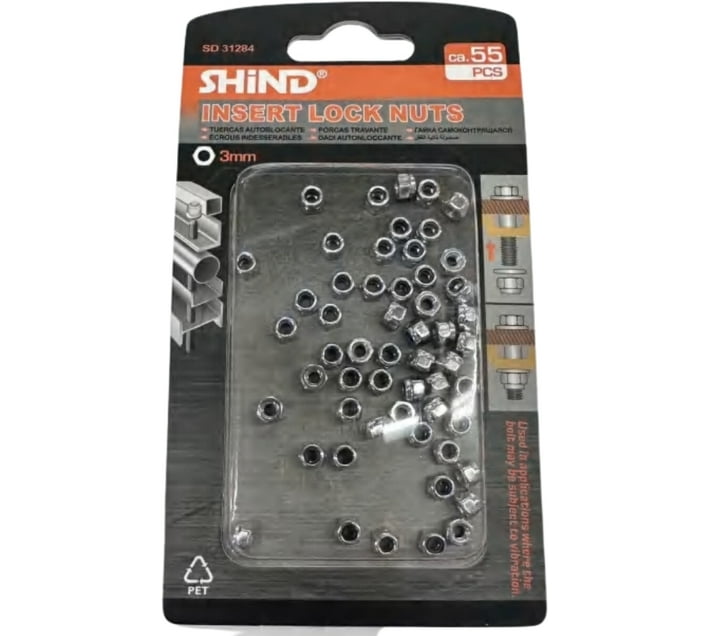 Shind Nut SD-31284 3mm Lock Nuts (Pack of 1) | Makro