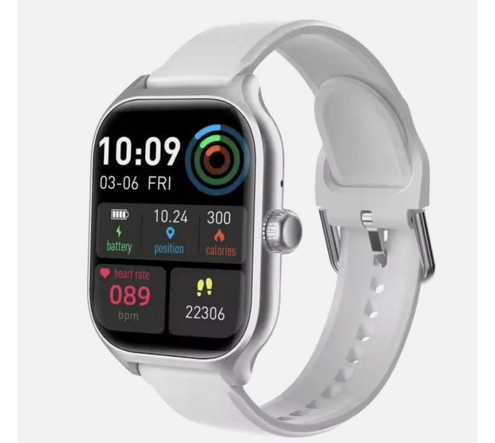 Glory home T800 Smartwatch (Silver Strap, M) | Makro