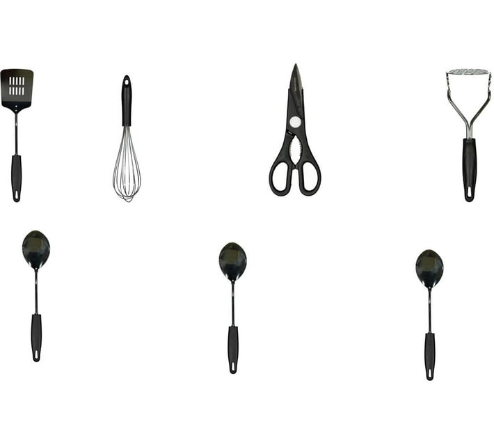 Kitchen Utensil Set KU908 Steel Cooking Spoon Kitchen Tool Set (Pack of ...