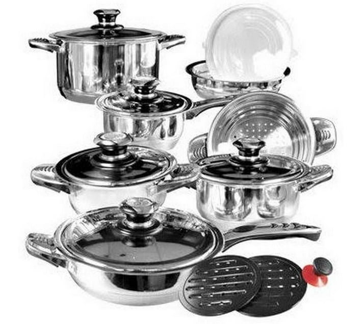 HomewareOnline Stainless Steel Cookware Stainless Steel Cookware Set (1 ...