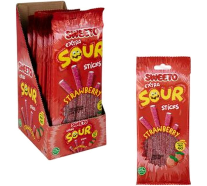 Gordons Sweets Sweet candy gs strawberry sticks 20g Bag (20 g) | Makro