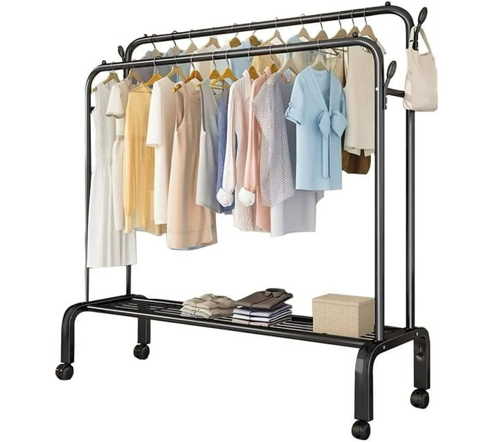 Buy Generic Steel Wall Cloth Dryer Stand Metal Cloth Hanger Rail Stand ...