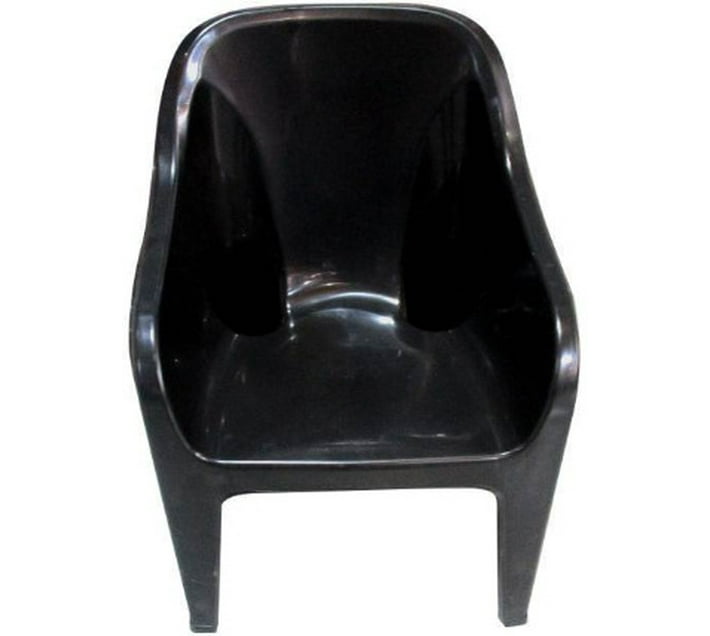 Buy Super Strong Heavy Duty Chair Plastic Stackable Chair (Black, Pre ...