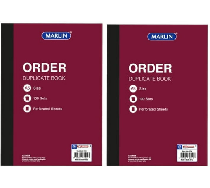 Marlin A5 Order Duplicate Books (2 Pack) Order Duplicate (1 Sets) | Makro