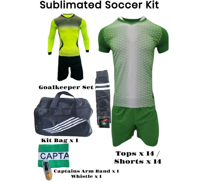 Tradesia Sublimated Soccer 14 Sets with Numbers and Free Kitbag, Free ...