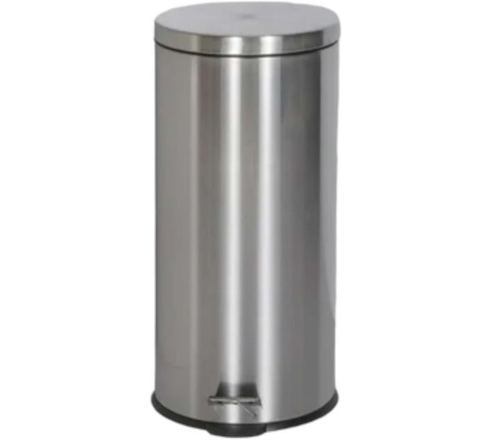Crockery Centre Silver Dustbin 30L Pedal Bin Ss Plain Stainless Steel ...
