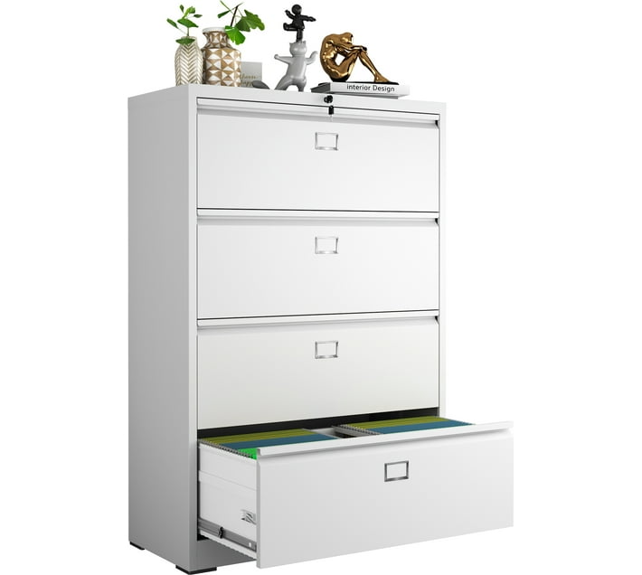 Steel Furniture Warehouse Steel Lateral 4 Drawer Swan Handle Filing ...
