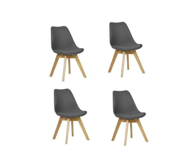 Someones In A Makro Kc Furn Eames Padded Dining Chairs Set Of 4 Grey