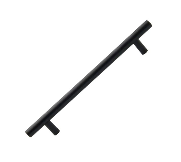 Pack of 6 x Hollow Stainless Steel Barrel Handle, Matt Black, 160mm | Makro