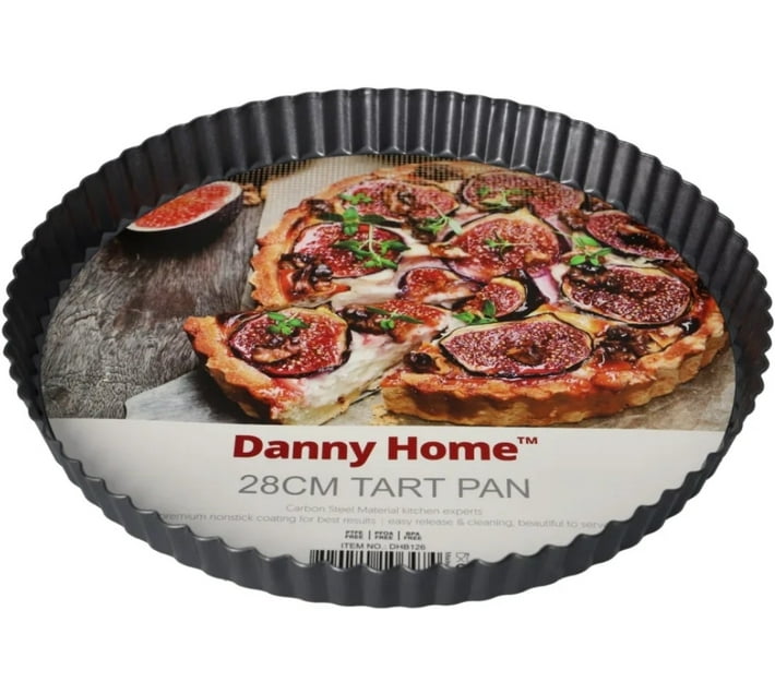 danny home DHB124 Round Tart Pan 24cm Pan 0.5 L capacity (Carbon Steel ...