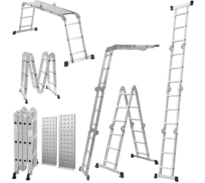 Perfect Dealz GR-75T8 Aluminium Ladder (With Platform, Hand Rail) | Makro