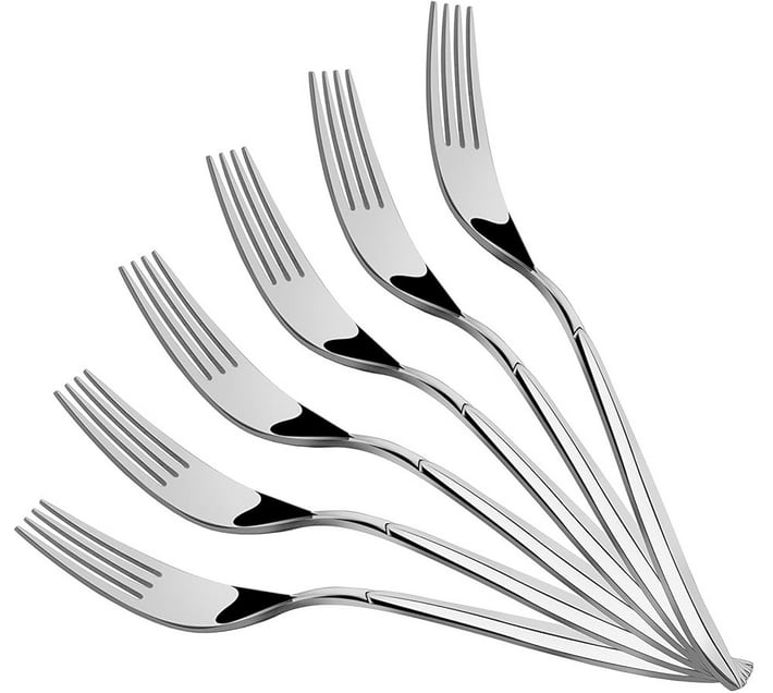 GENERIC Stainless Steel Dinner Fork Set (Pack of 6) | Makro
