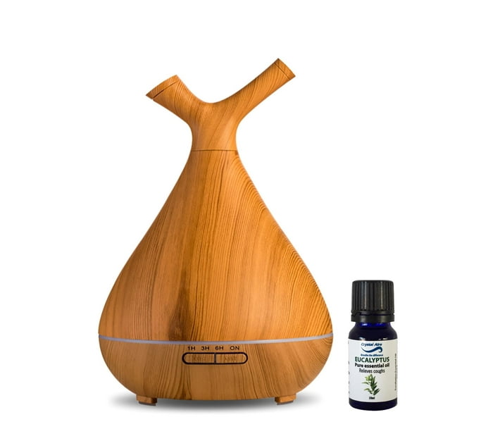 Someone’s in a Makro Crystal Aire Sapling LED Ultrasonic Aroma Diffuser & w/ 10ml Eucalyptus Oil ...